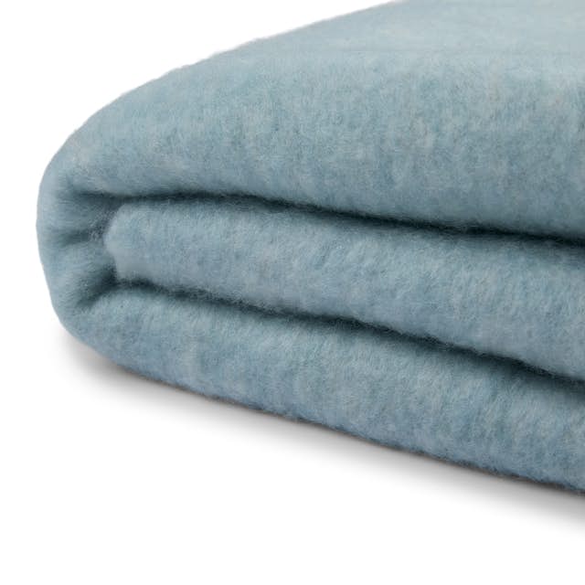 Jadara Peacock Blue Wool Throw Blanket | Article