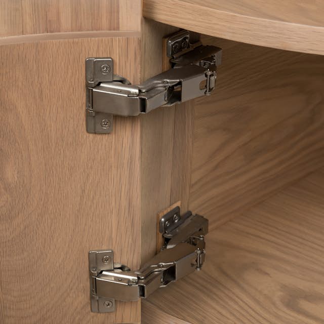 Fortra Oak Wood Fluted Coffee Table with Hidden Storage | Article