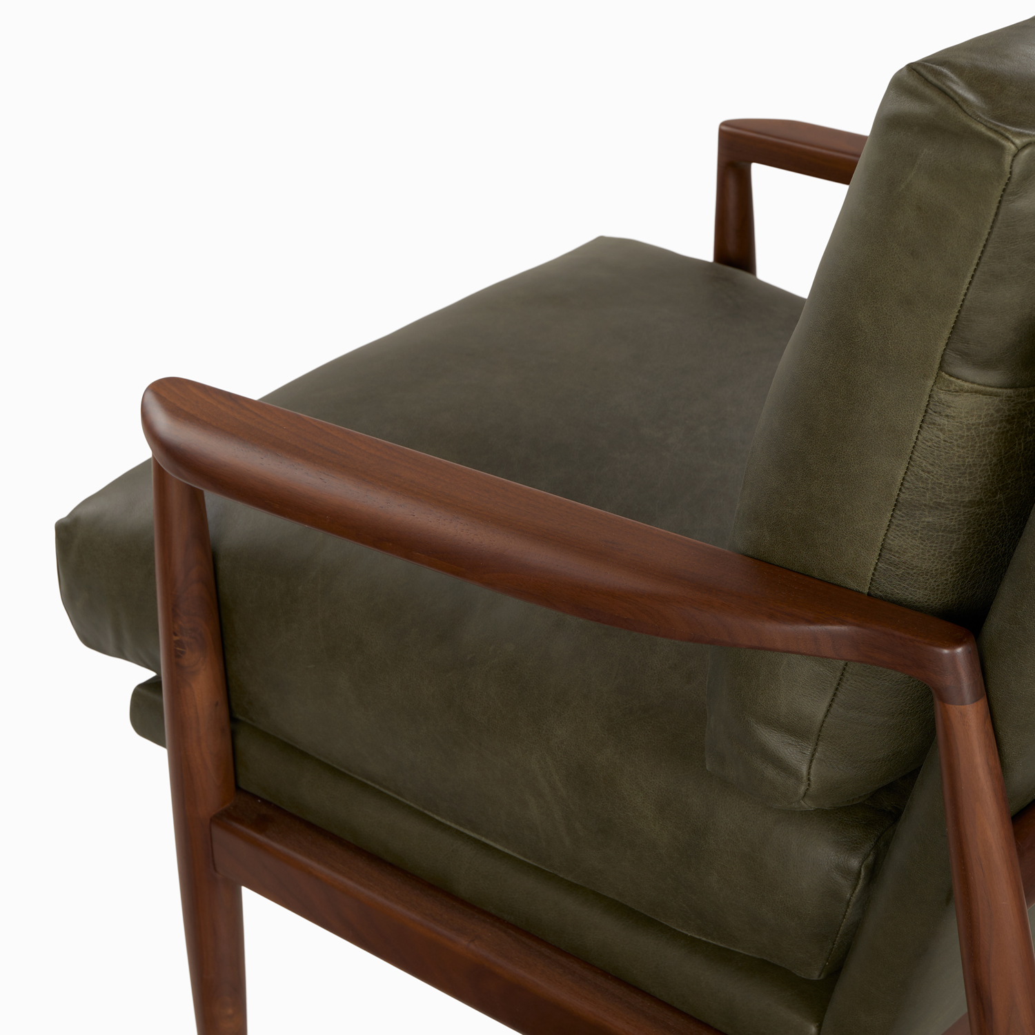 Green leather lounge chair store
