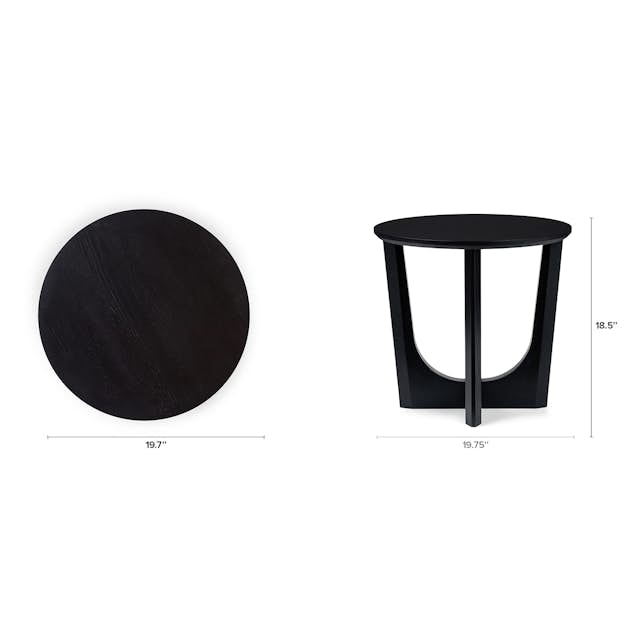 Tovi Black Wood Mid-Century Designed Side Table | Article