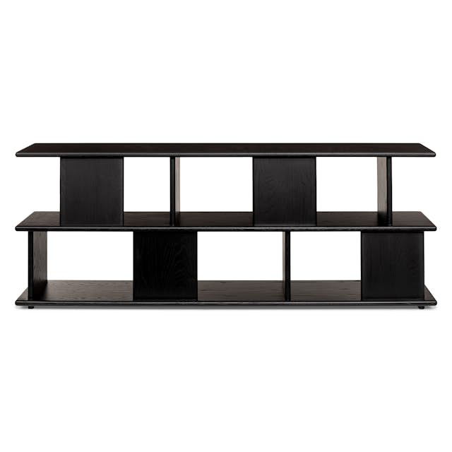 Lafora Painted American Oak Wood Bookcase w/ Open Storage | Article