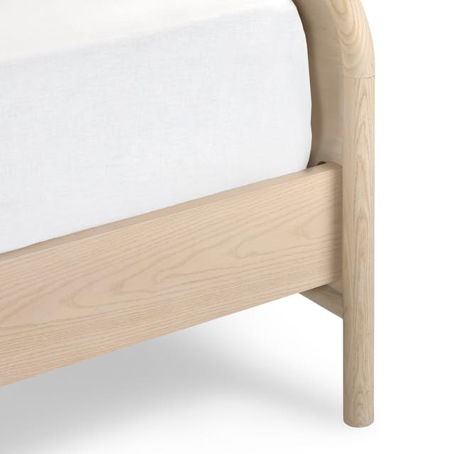 Faydra Natural Ash Solid Wood Queen-Sized Bed w/ Headboard | Article