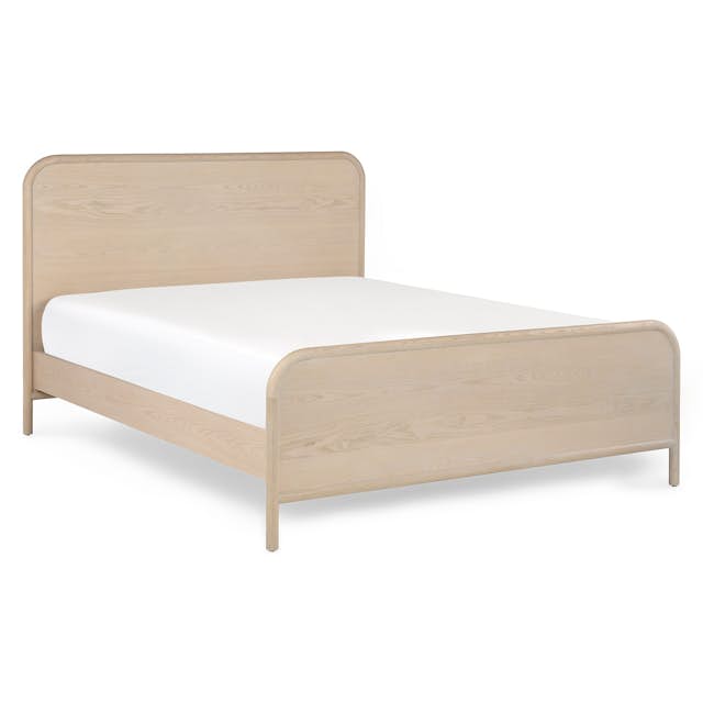 Faydra Natural Ash Solid Wood Queen-Sized Bed w/ Headboard | Article