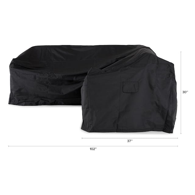 Black Weather Resistant Outdoor Sectional Sofa Cover Set | Hofte | Article