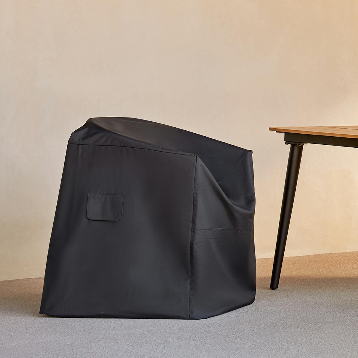 Black Weather Resistant Outdoor Dining Chair Cover | Hofte | Article