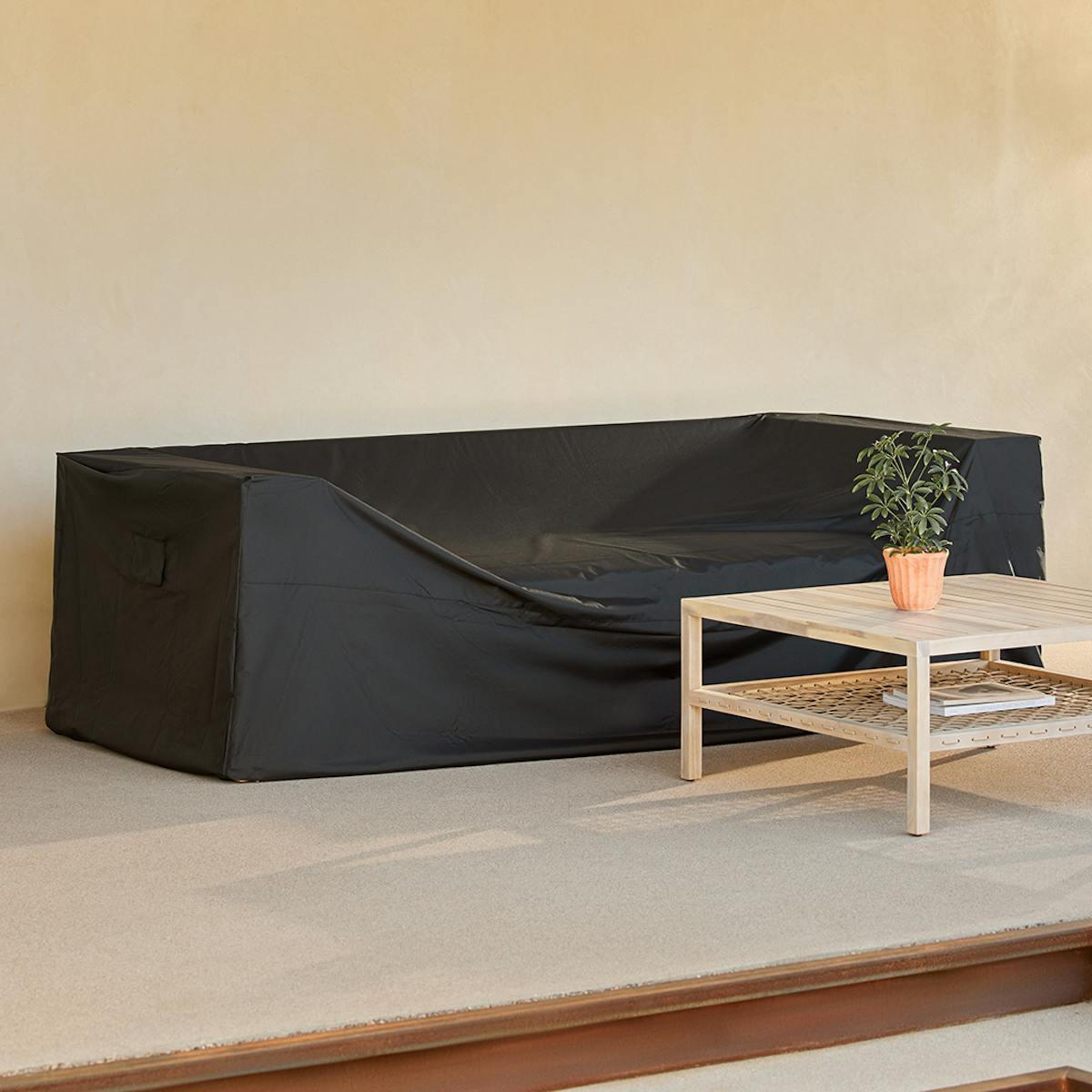 XL Black Weather Resistant Outdoor Sofa Cover | Hofte | Article