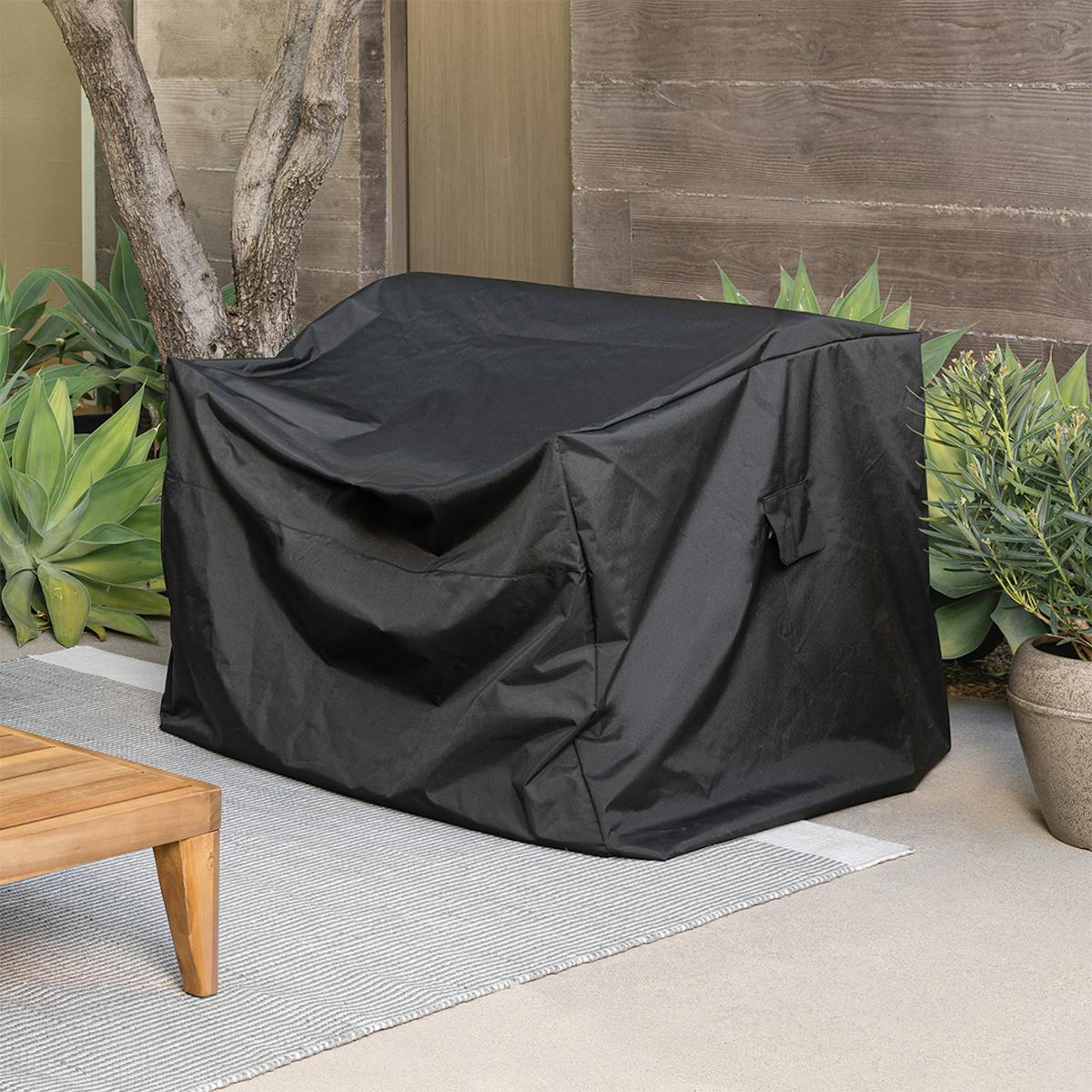 Black Weather Resistant Outdoor Lounge Chair Cover | Hofte | Article