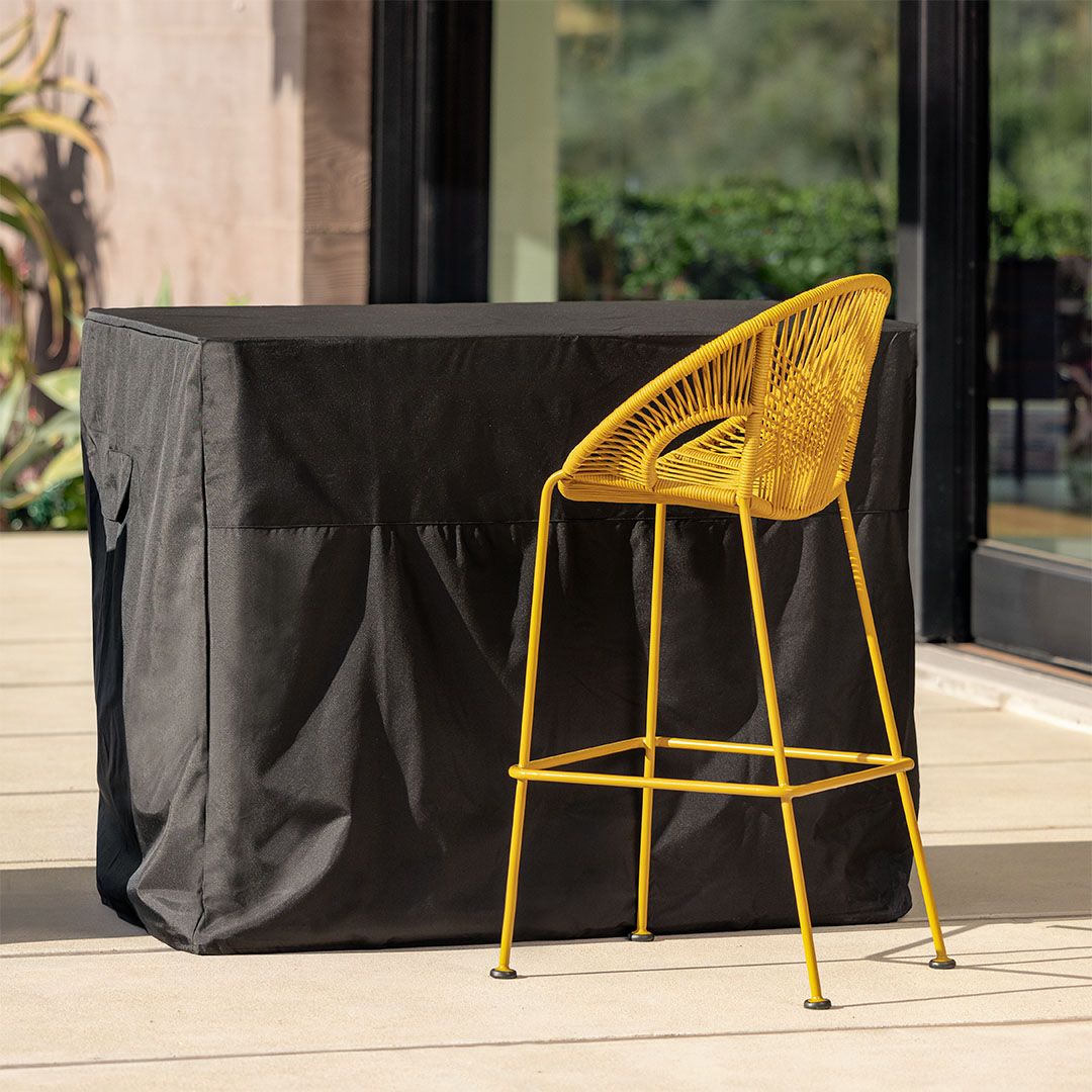 Black Weather Resistant Outdoor Bar Table Cover | Hofte | Article