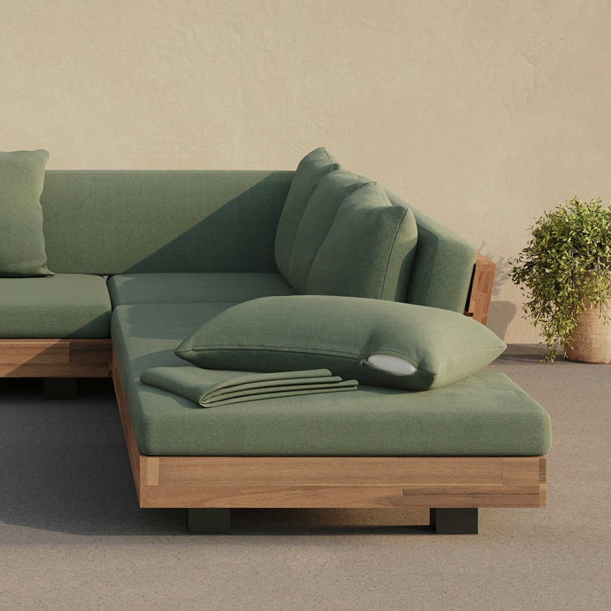 Lubek Dravite Green Replacement Sectional Cushion Cover Set | Article