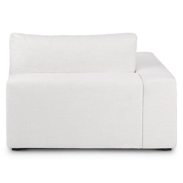 Beta Quartz White Fabric Modular Sofa Module, Left Chaise | Article