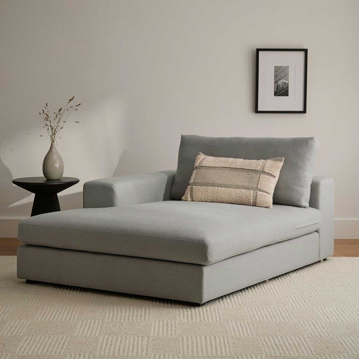 Beta Welsh Gray Fabric Modular Sofa Module, Left Chaise | Article