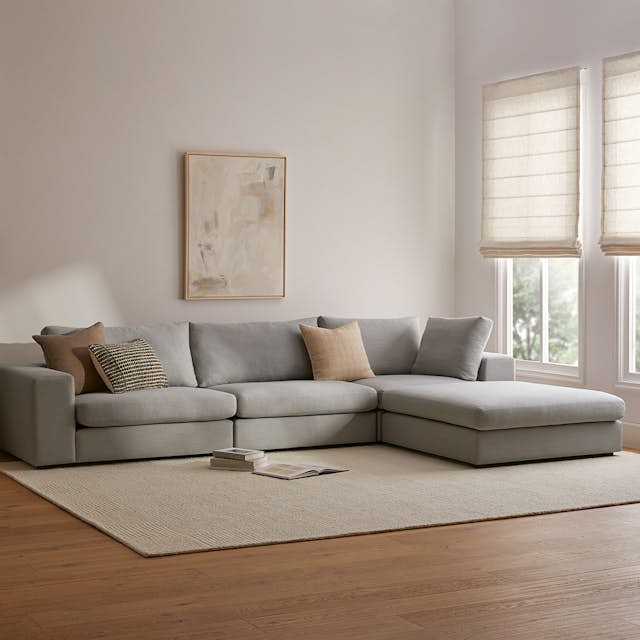 Beta Welsh Gray Fabric Right Modular Sectional | Article