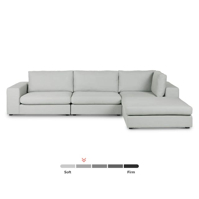 Beta Welsh Gray Fabric Right Modular Sectional | Article