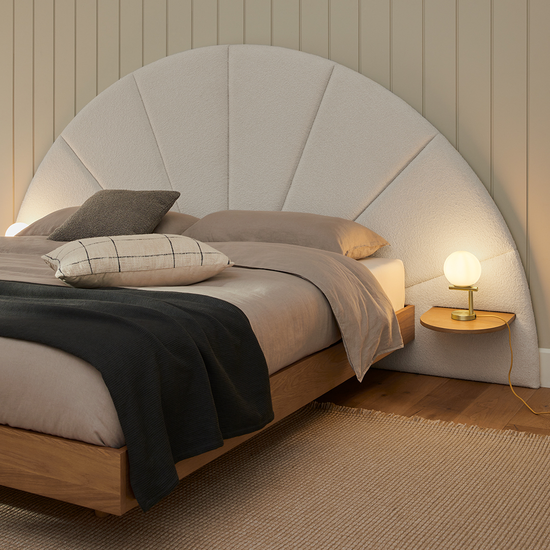 Round headboard king store