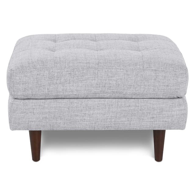 Sven Stone Gray Tufted Ottoman | Article