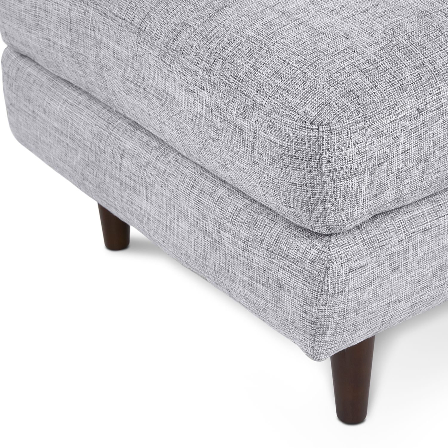 Gray fabric ottoman store