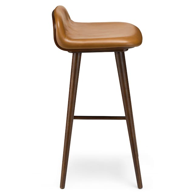 Tan Leather & Walnut Bar Stool | Sede | Article