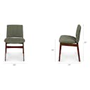 Set of 2 Nosh Walnut & Hemlock Green Fabric Dining Chair | Article