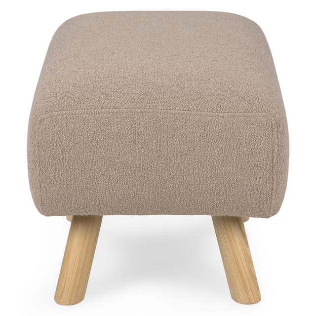 Gabriola Sandstone Wool Bouclé Ottoman | Article