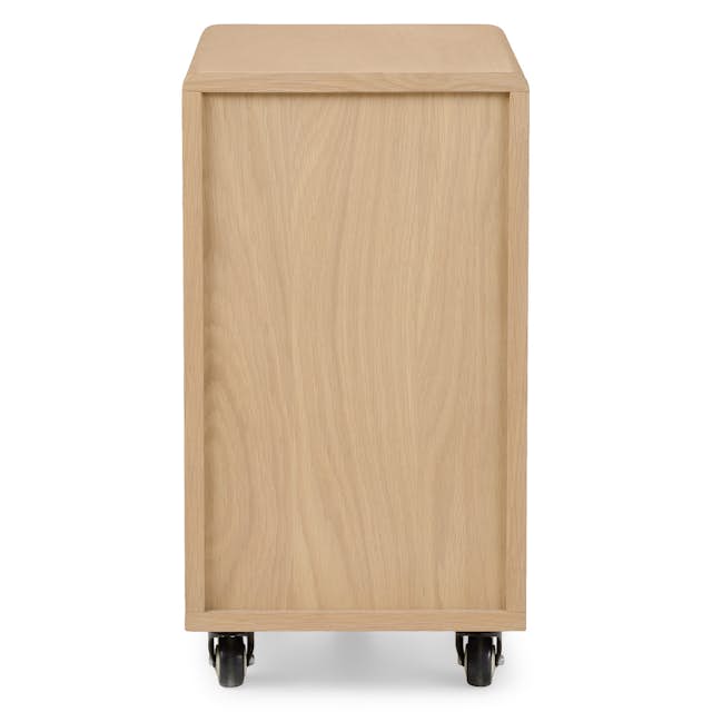 Krossa White Oak Filing Cabinet on Wheels | Article