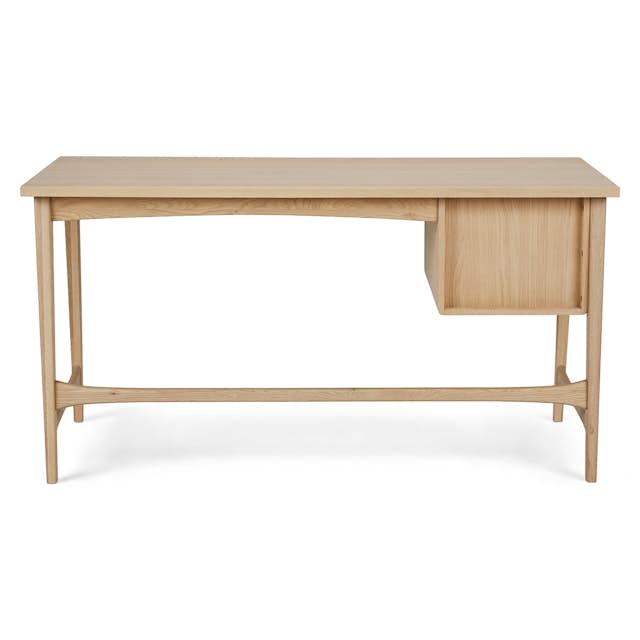 Krossa White Oak Computer Desk w/ Drawers | Article