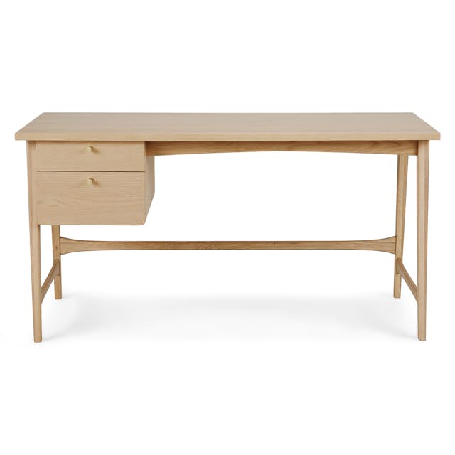 Krossa White Oak Computer Desk w/ Drawers | Article