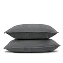 Gauze Cotton Charcoal Standard Sham Set | Leni Collection | Article
