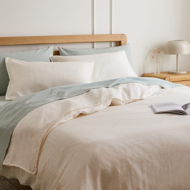 Linen Ivory White King Duvet Cover | Alto Collection | Article