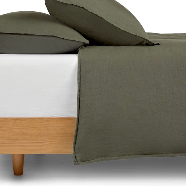 Linen Green Queen Duvet Cover | Alto Collection | Article
