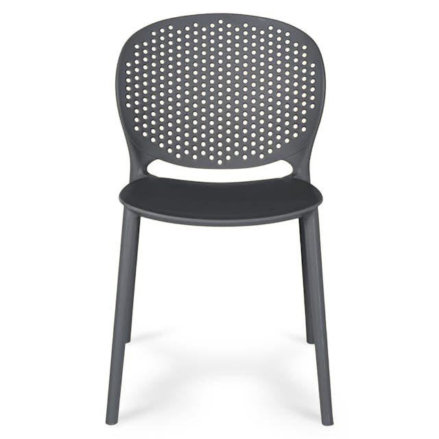 Dot Graphite Gray Stackable Outdoor Dining Chair | Article