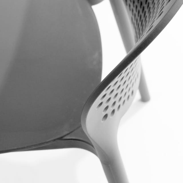 Dot Graphite Gray Stackable Outdoor Dining Chair | Article