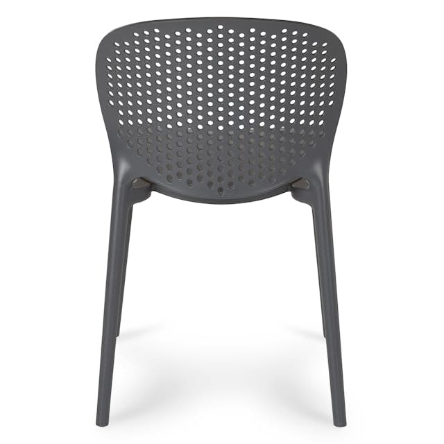 Dot Graphite Gray Stackable Outdoor Dining Chair | Article