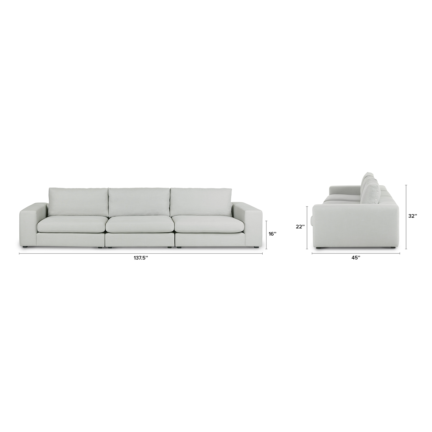 Gray Fabric Modular Sofa Article Beta Modern Furniture