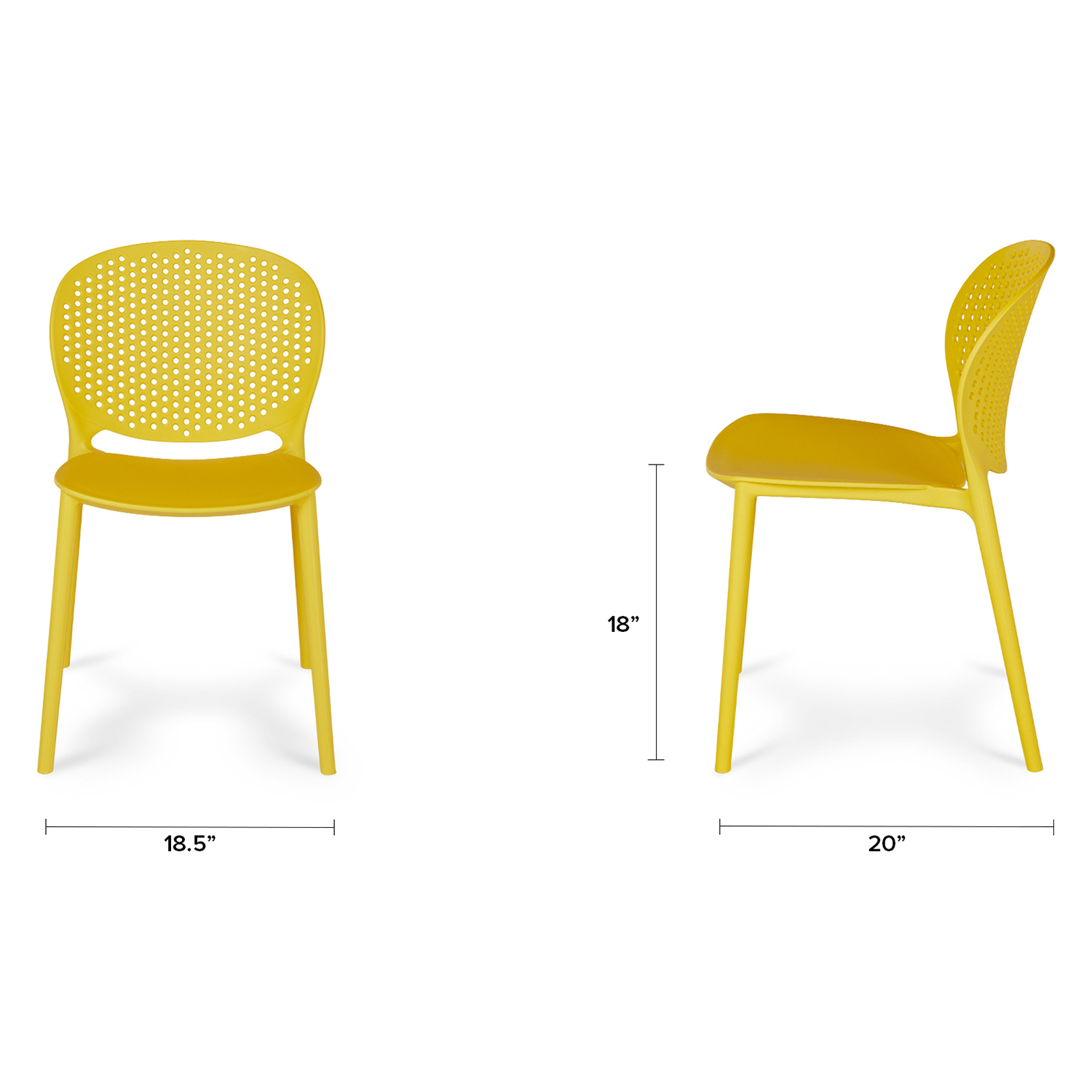 Yellow stackable chairs store