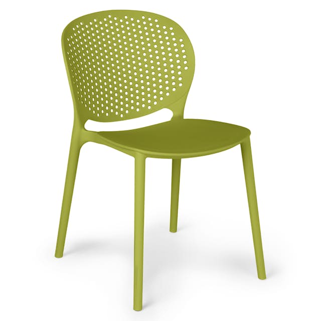 Dot Citrus Green Stackable Outdoor Dining Chair | Article