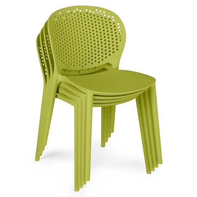 Dot Citrus Green Stackable Outdoor Dining Chair | Article