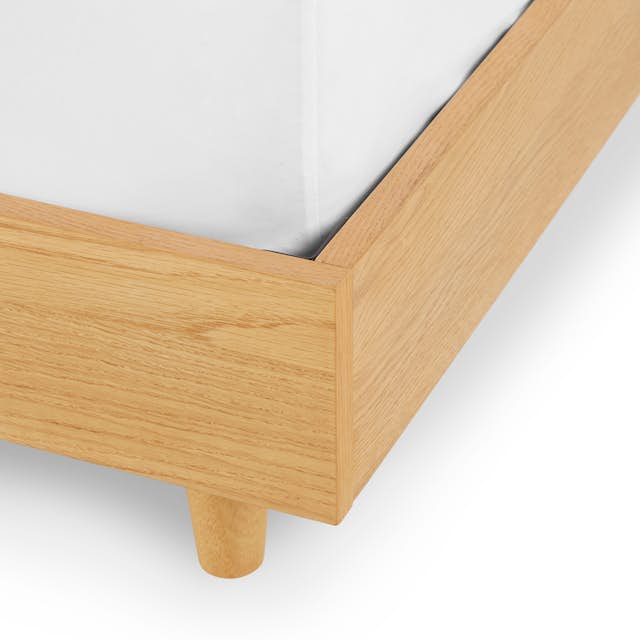 Oak Wood Full/Double-Sized Platform Bed Frame | Basi Collection | Article