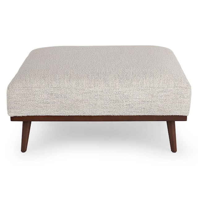 Rhett Pepper Ivory Ottoman | Article