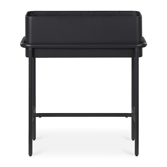 Marais Black Rectangular Tall Outdoor Planter Article