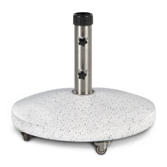Solina White Terrazzo Wheeled Umbrella Base | Article