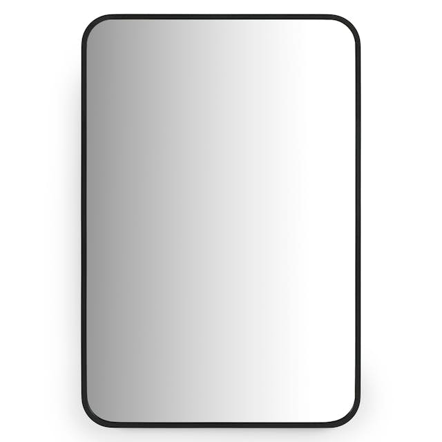 Rectangular 24" x 36" Black Metal Wall Mirror | Mansfield Collection ...