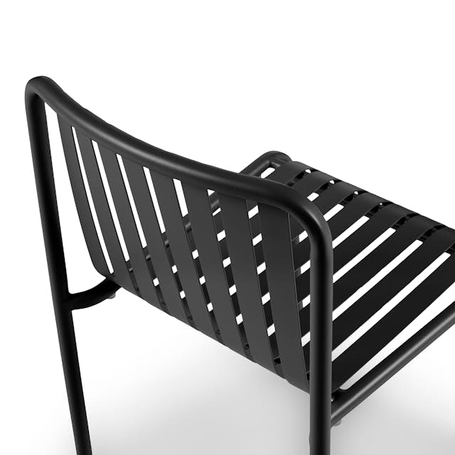 Sarek Black Outdoor Stackable Metal Dining Chair | Article