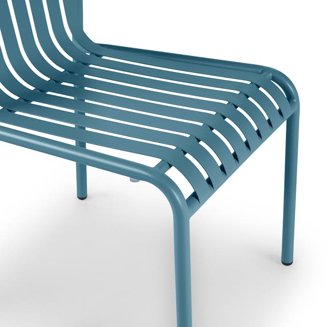 Sarek Peacock Blue Outdoor Stackable Metal Dining Chair | Article