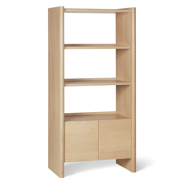 Torme White Oak Tall Bookcase | Article
