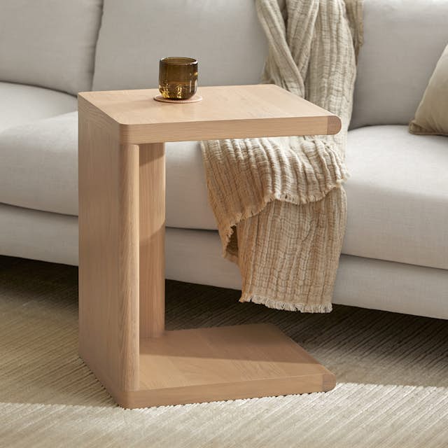 Torme White Oak Scandinavian C Side Table | Article