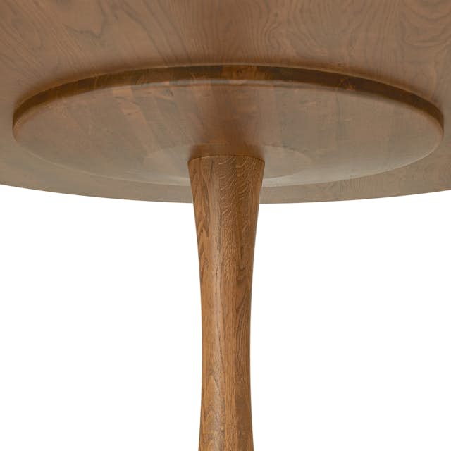 Hendrick Smoked Oak Solid Wood 2-4 Person Tulip Table | Article