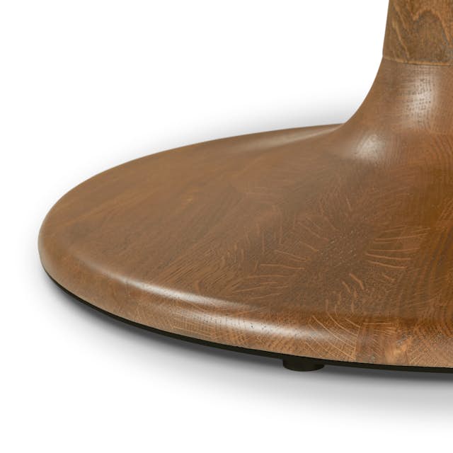 Hendrick Smoked Oak Solid Wood 2-4 Person Tulip Table | Article