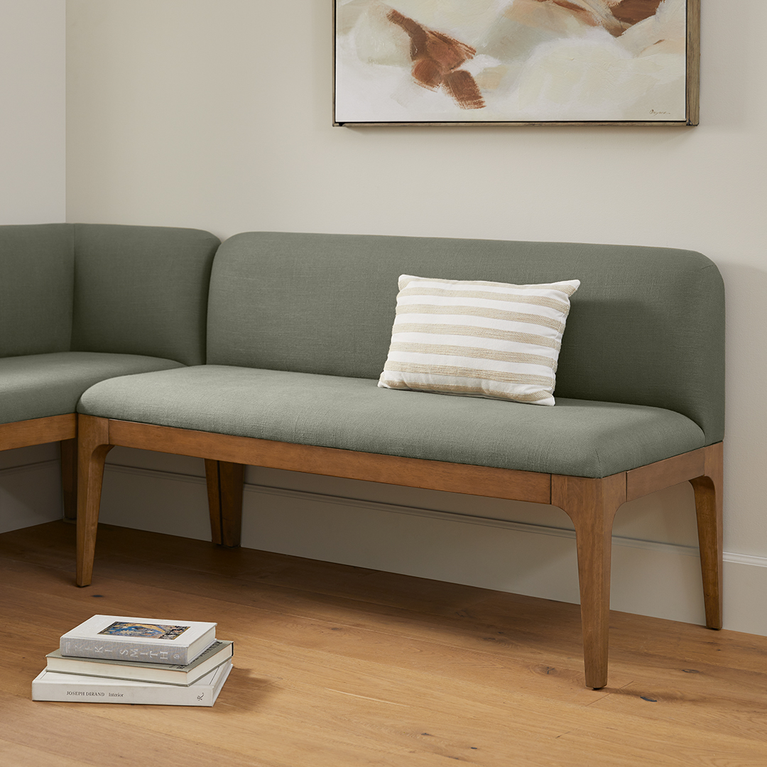 Rosin Welsh Green Armless Banquette Article
