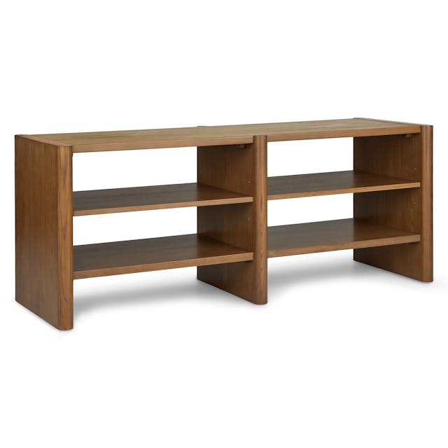 Torme Smoked Oak Short Bookcase | Article