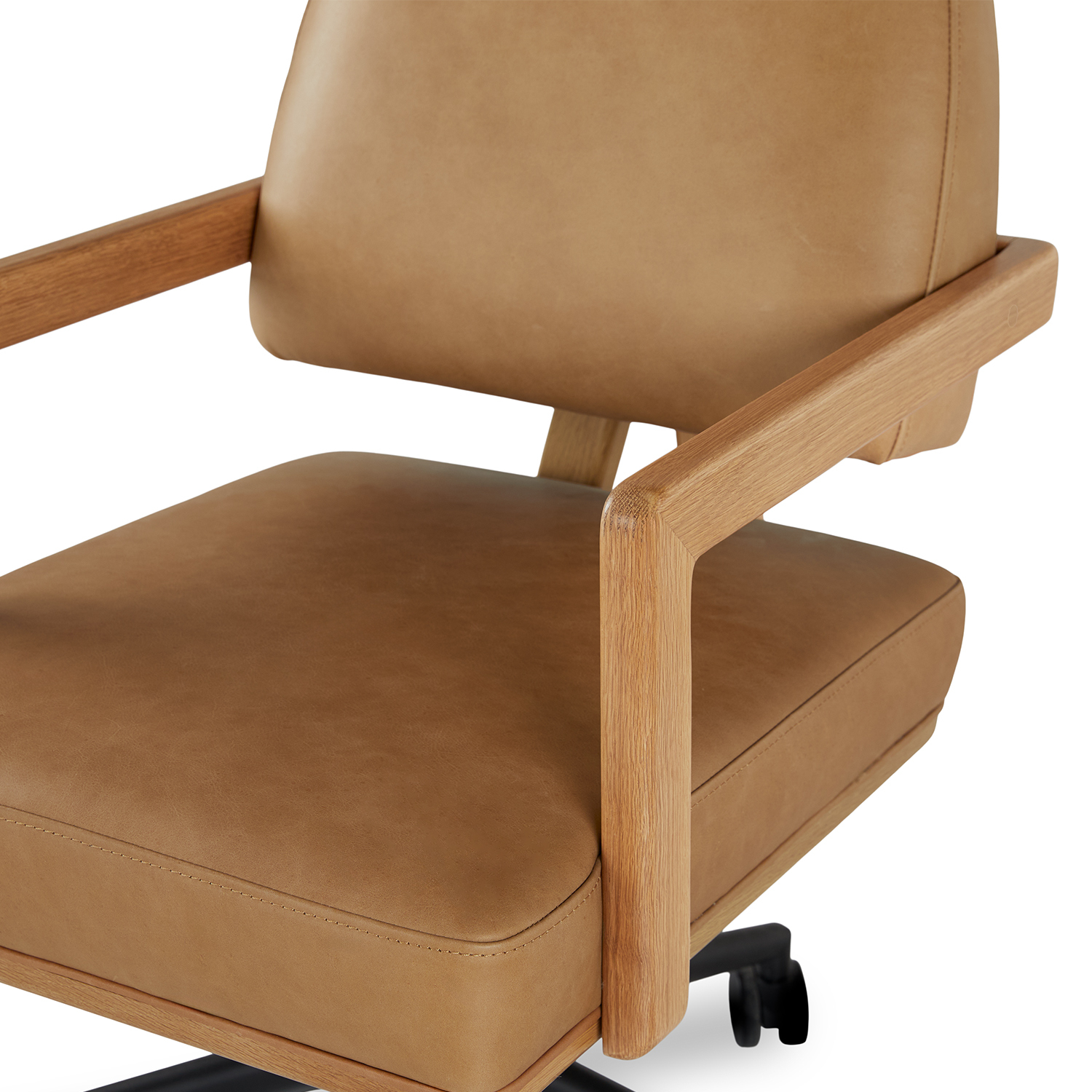 Tan leather chair office store
